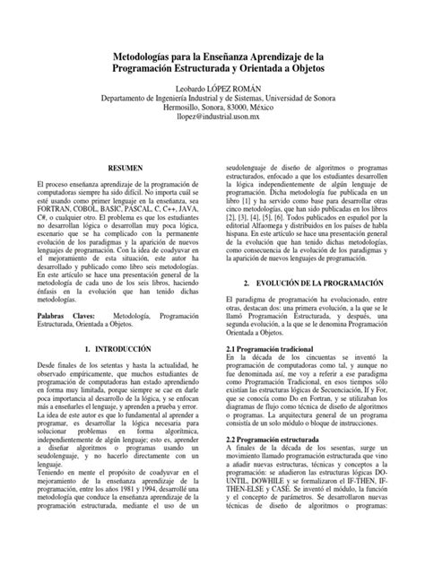 leobardo lopez roman programacion estructurada pdf programación de