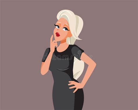 Puzzled Confused Woman Thinking Vector Concept Illustration Design
