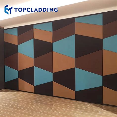 Hotel Semi Automatic Banquet Hall Soundproof Fabric Modern Design Sliding Foldable Movable