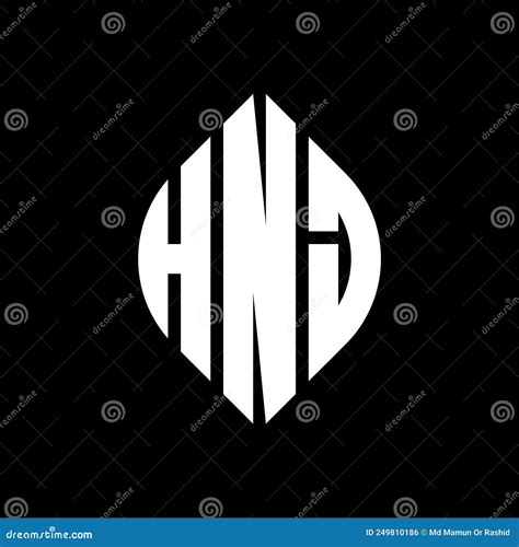HNJ Circle Letter Logo Design with Circle and Ellipse Shape. HNJ ...