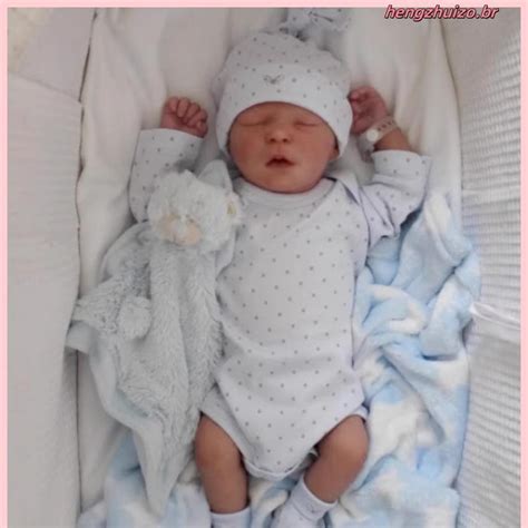 Npk 45cm Macio E Completo Corpo De Silicone Reborn Menino Boneca Realista Recém Nascida