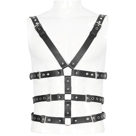 Devil Fashion Gothic Faux Leather Harness Boudoir Noir