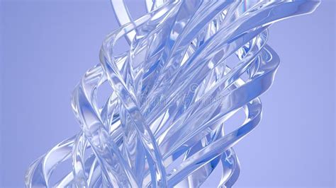 Clear Glass Curve Wavy Twisted Refraction And Reflection Refreshing