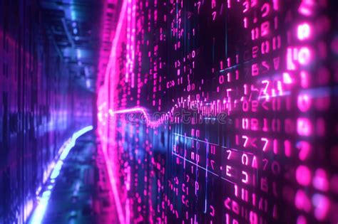 Biometric Data Protection Represented By A Stream Of Binary Numbers Securing Into A Digital Lock