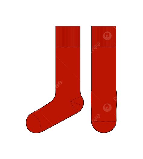 Red Sock Template Vector Illustration Featuring Front And Side Views Vector Foot Kneehighs Red Sock Template Vector Illustration Featuring Front And Side Views Vector Foot Kneehighs