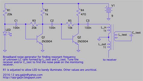 Qrp Gaijin Noise Generator For Finding Lc Tank Resonant Frequency