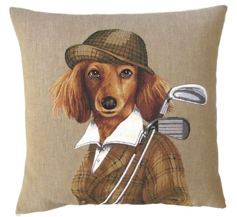 Cocker Spaniel Pillow Cover 18x18 Belgian Tapestry Cushion Spaniel