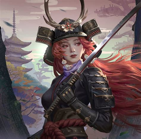 Girl Samurai Warrior Drawings