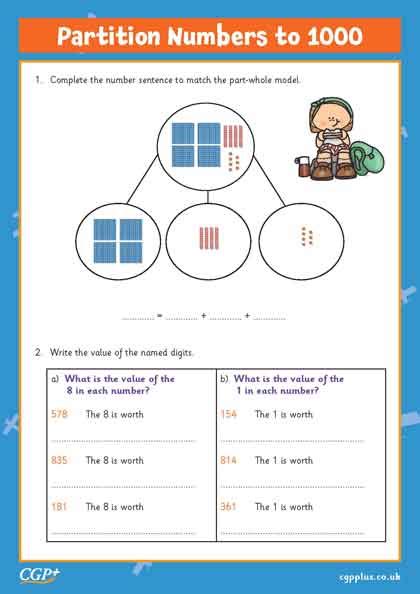 Partition Numbers To 1000 Year 3 Cgp Plus