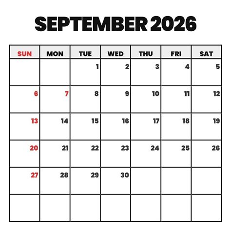 September 2026 Calendar With Holidays Printable Free Printable