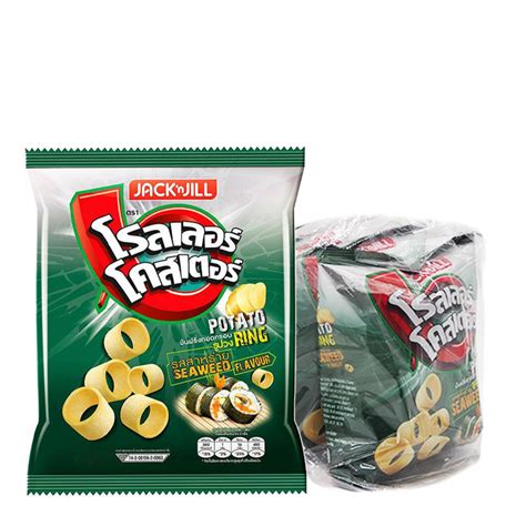 โรลเลอร์ โคสเตอร์ มันฝรั่งรูปวง รสสาหร่าย 54 ก X 3 Makro Pro