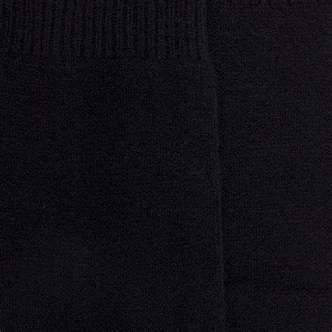 Mens Wool And Cashmere Jersey Knit Knee High Socks Black Doré Doré