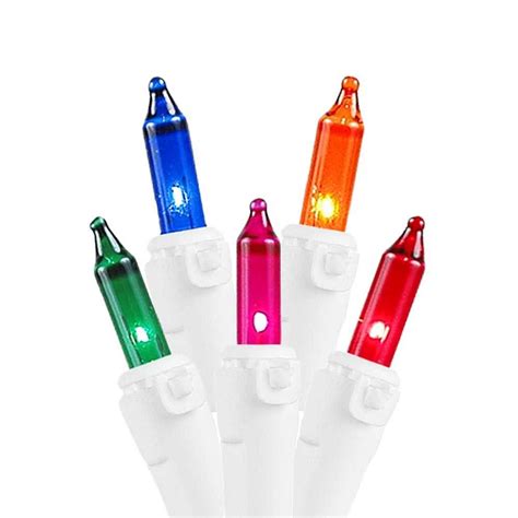Multi Colored Christmas Mini Lights On White White Novelty Lights Inc