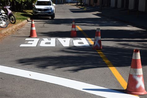 Smta Revitaliza Sinalização Horizontal E Vertical De Ruas Em Aparecida