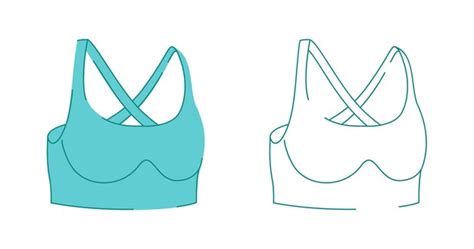 Premium Vector Sports Woman Blue Bra Vector Illustration Crop Top
