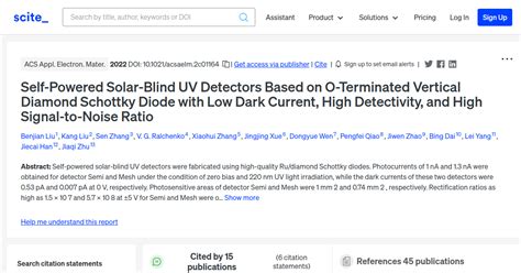 Self Powered Solar Blind Uv Detectors Based On O Terminated Vertical