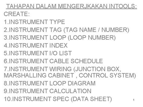 Tahapan Dalam Mengerjkakan Intools Create 1 Instrument Type
