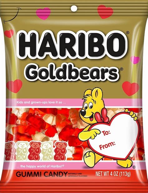 Haribo Of America Valentines Day Red And White Goldbears 4 Ounce Pack