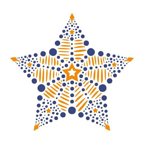 Vector Design Of Abstract Ornamental Dot Star 27009351 Vector Art At