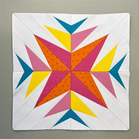 Starbust Quilt Block Pattern Pdf Instant Download Foundation Pieced