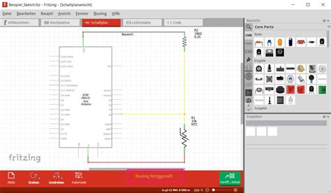 Fritzing Schaltungsplanung Greiner Schule