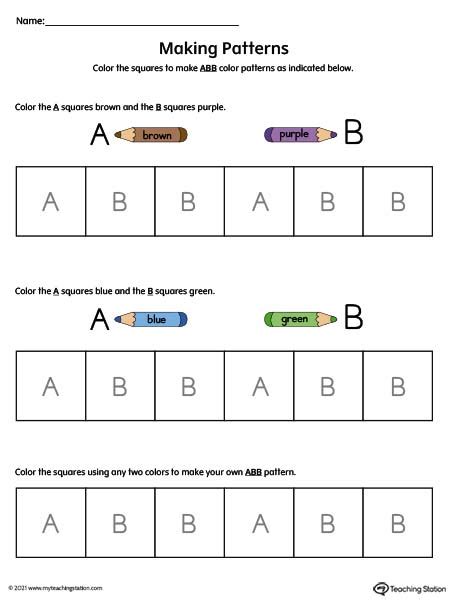 Free Ab Pattern Worksheet For Preschool Download Free Ab Pattern
