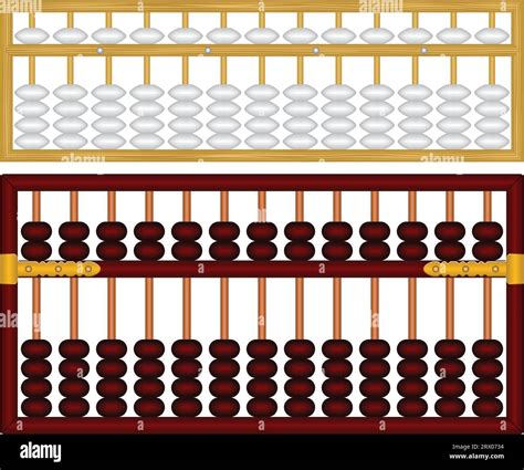 Layered Vector Illustration Of Chinese Abacus Stock Vector Image And Art