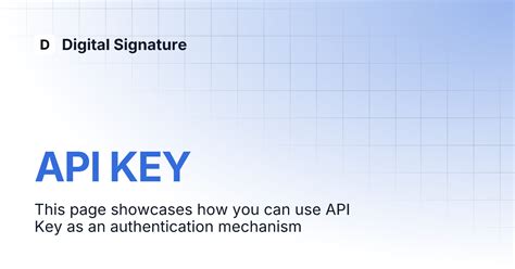 api key digital signature