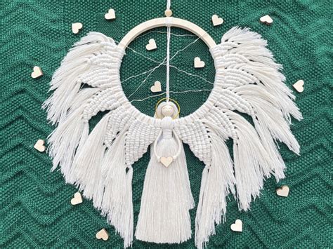 Украшение подвесное интерьерное макраме ангел купить по доступным ценам в интернет магазине