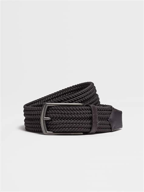 Dark Brown Rayon Belt Ss25 26579766 Zegna Gb