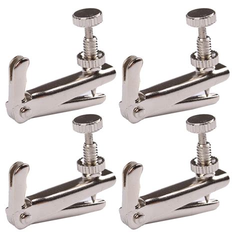 4pcs Violin String Adjuster Fine Tuning String Fine Adjuster Tuners For Violin Size S Silver
