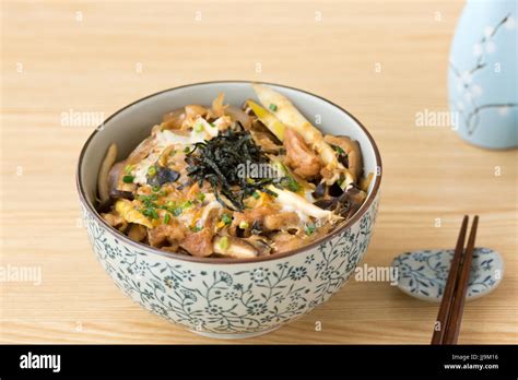 The View Of Delicious Japanese Food Udon Noodles On The Table Stock