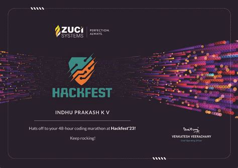 Indhu Prakash K V On Linkedin Zucisystems Hackathon Hackfest