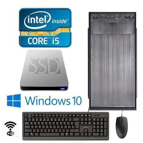 PC Computador CPU Intel Core I5 3 4GHZ SSD 240GB 8GB RAM Kit Teclado