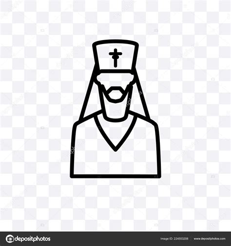 Orthodox Vector Linear Icon Isolated Transparent Background Orthodox