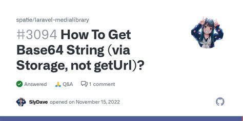 How To Get Base64 String Via Storage Not Geturl · Spatie Laravel