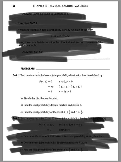 Solved 152 Chapter 3 Several Random Variables Nswer Same As