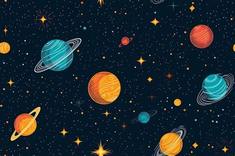 Premium Photo Seamless Space Pattern Premium Photo Seamless Space Pattern