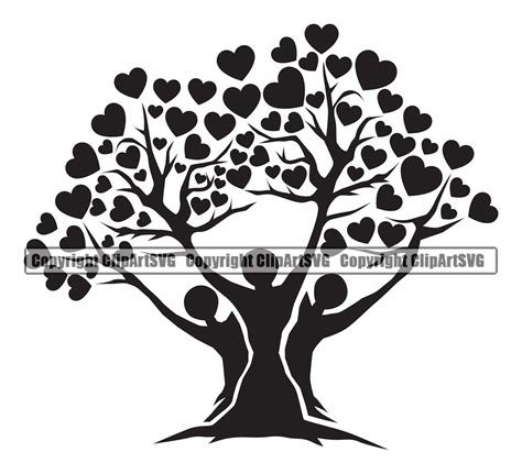 Family Tree Roots Heart Leaves Leaf Life Love Grow Growing Etsy