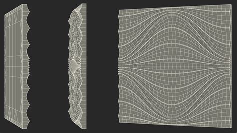 3d Wall Panel Circular Wave Wood 3d Model 19 3ds Blend C4d Fbx Max Ma Lxo Obj Free3d