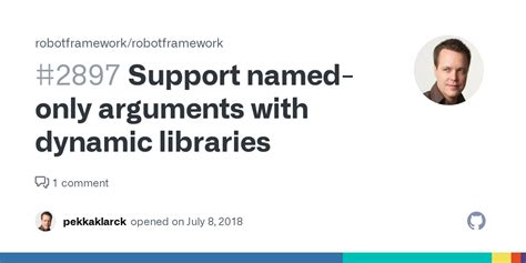 Support Named Only Arguments With Dynamic Libraries Issue Robotframework