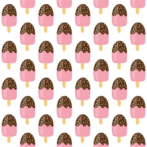 Premium Vector Ice Cream Vector Seamless Pattern
