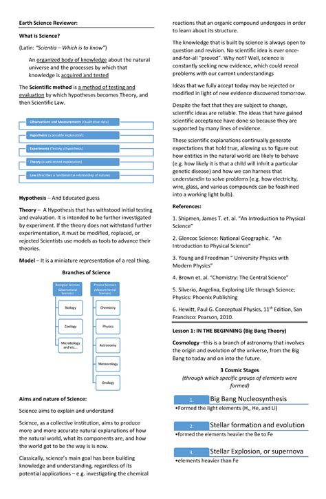Toaz Notes Earth Science Reviewer What Is Science Latin Scientia Which Is To Know