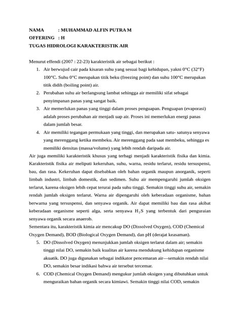 Karakteristik Air Malfin Pm Pdf