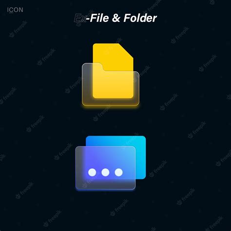 Premium Vector File Folder Icons Glassmorphism