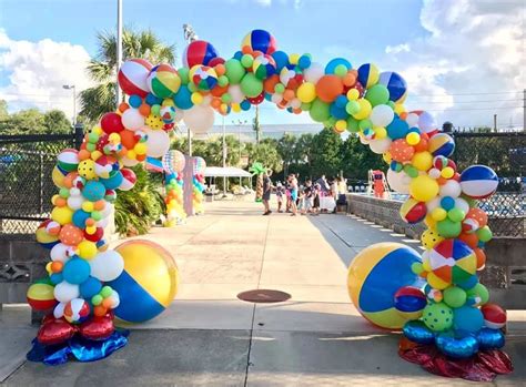 Beach Ball Balloon Arch