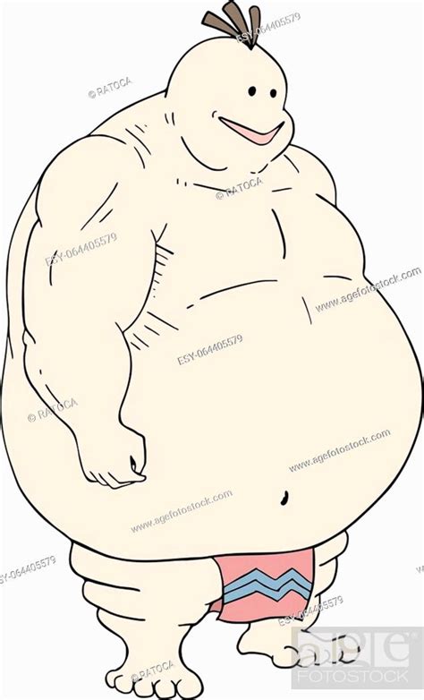 Funny Fat Man Cartoon Character Stock Vector Vector And Low Budget