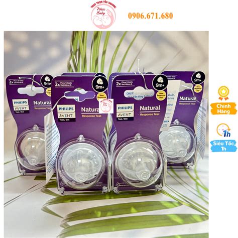 Núm ti Philips Avent số Mẫu Mới Núm vú Avent dùng cho bé từ tháng trở lên Đổi Nếu Lỗi