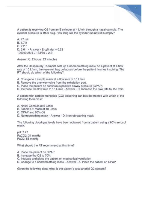 Tmc Nbrc Mock Exam Questions With 100 Correct Answers A Grade Tmc Stuvia Us