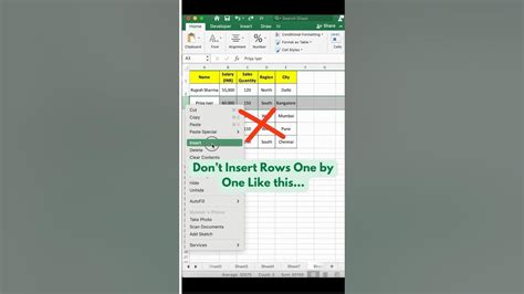 🛑 Stop Inserting Rows Manually 😳 Try This Awesome Excel Trick‼️